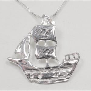 Jewelry | Sterling Silver Tall Sails Pirate Ship Necklace | Poshmark